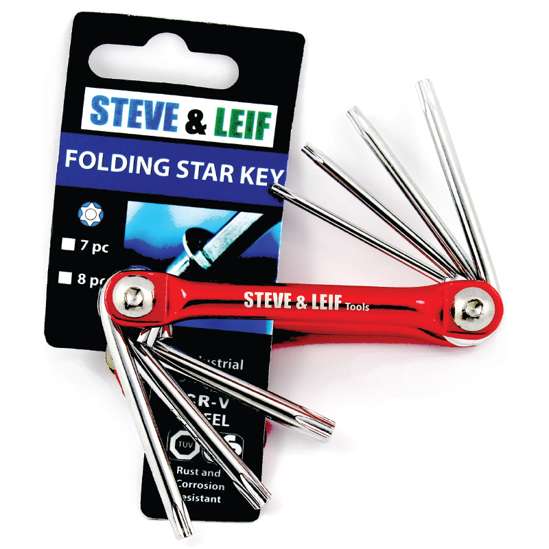 7-Piece Folding Star Key Set - Steve & Leif