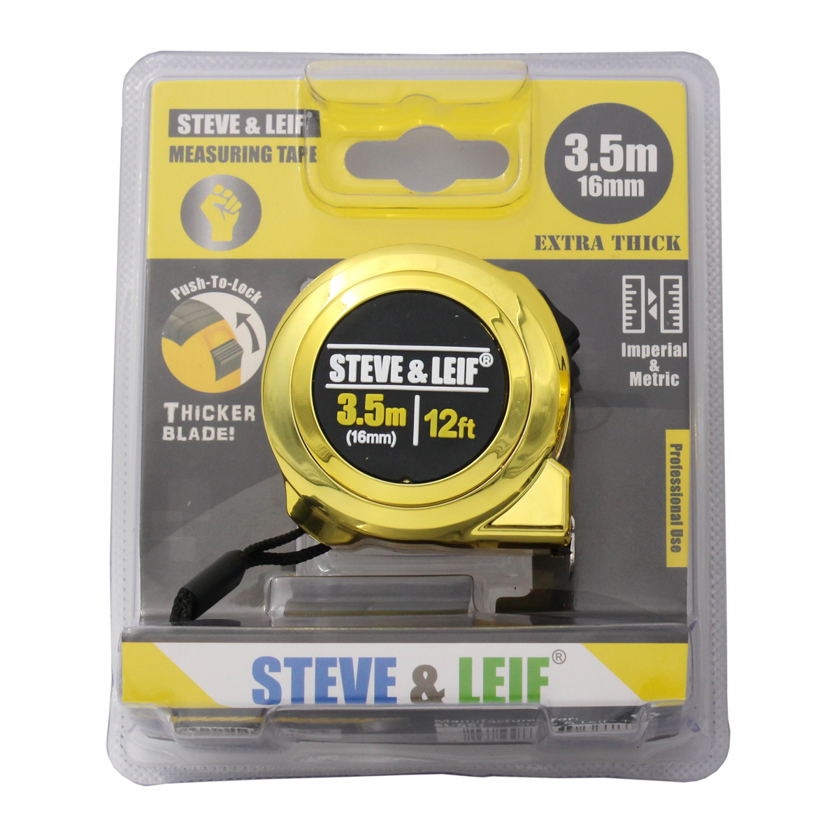 Gold Chrome Professional Measuring Tape - Steve & Leif